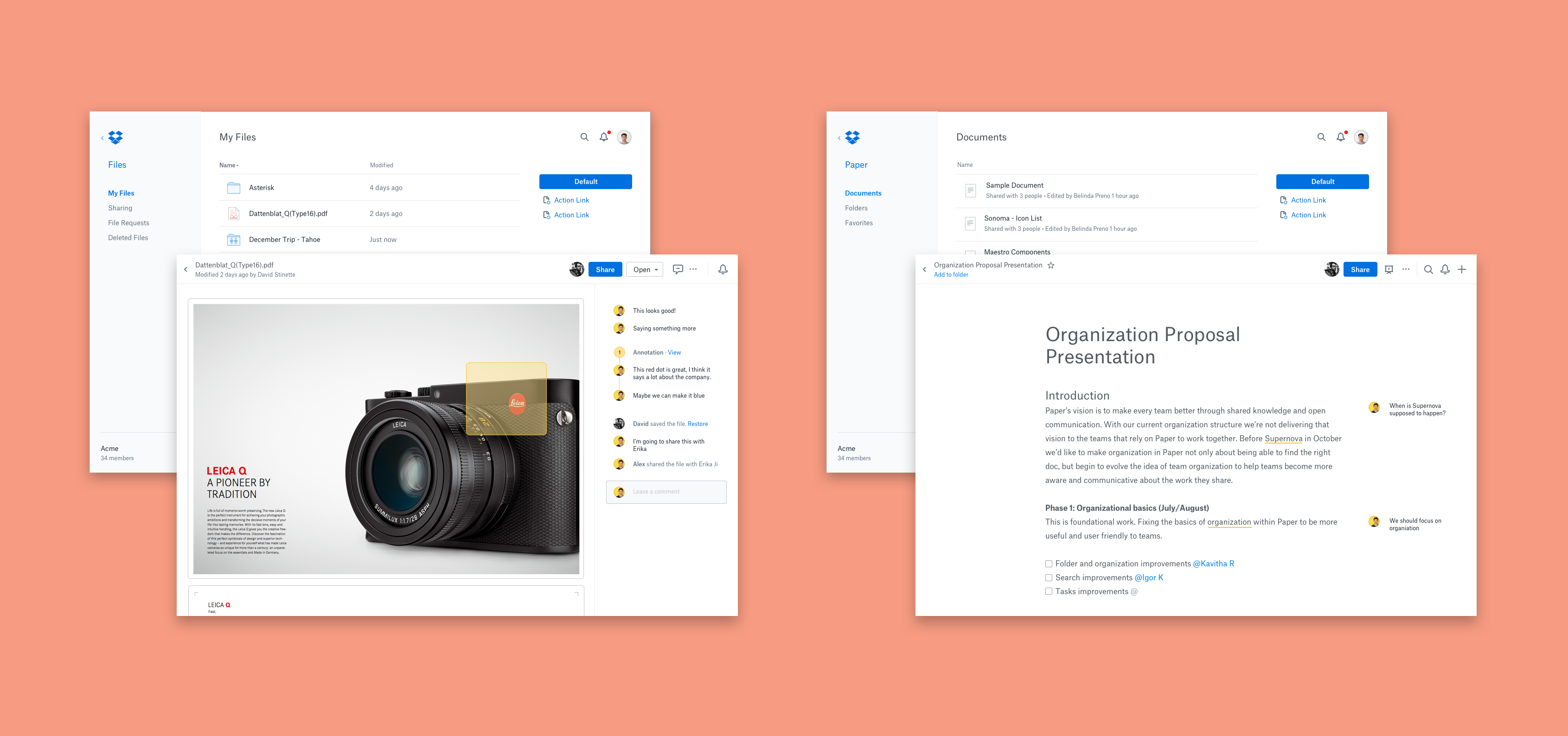 Ed Chao - Dropbox Web Redesign